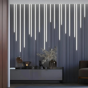 Cascade 3D Wall Panel from Gypsum | LED light integration | Premium ...